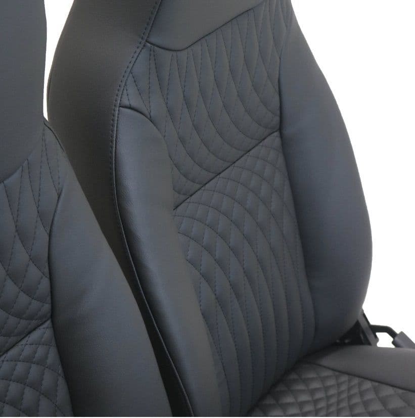 Defender Puma Premium Seat Heated - Black Vinyl Vault - EXT307-VLT