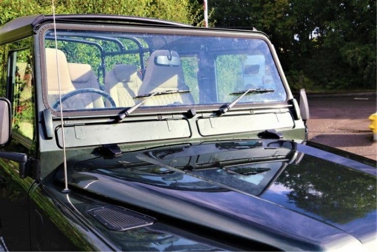 Security Bonnet Hinge Set - Black Aluminium Defender