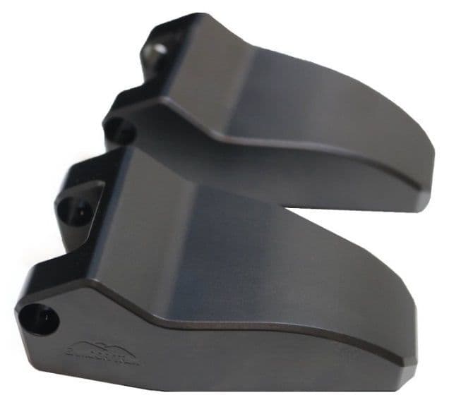 Security Bonnet Hinge Set - Black Aluminium Defender
