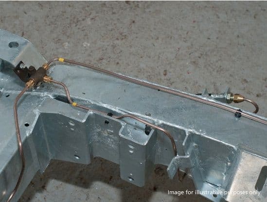 Series 2 SWB RHD Ready Made Brake Pipe Set - DA7400