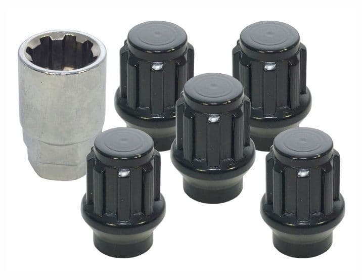 Set of 5 Locking Wheel Nuts & Key - DA2475