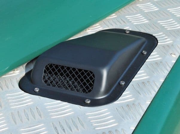 Single Black Steel LH Air Intake Grille