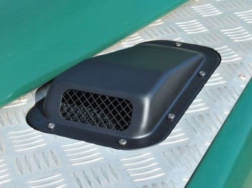 Single Black Steel LH Air Intake Grille