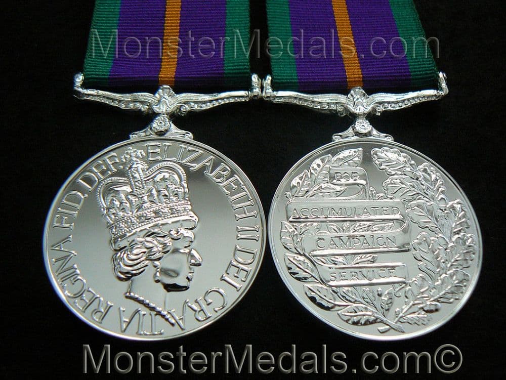 ACCUMULATED CAMPAIGN SERVICE MEDAL FULL SIZE REPLACEMENT COPY ACSM