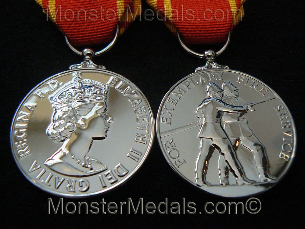 FIRE BRIGADE LONG SERVICE MEDAL FULL SIZE REPLACEMENT COPY