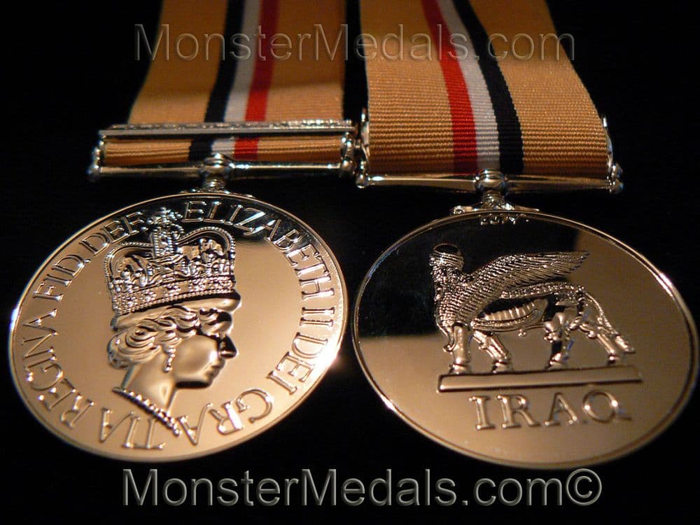 FULL SIZE IRAQ WAR MEDAL WITH CLASP 19 MAR 28 APR 2003 REPLACEMENT COPY