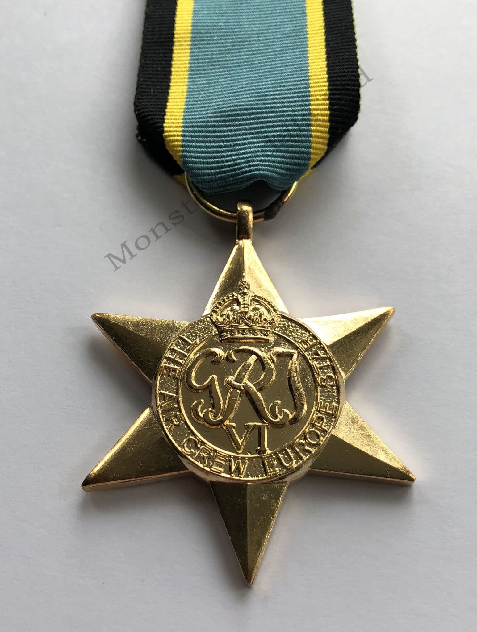 Full Size WW2 Air Crew Europe Star Replacement Copy