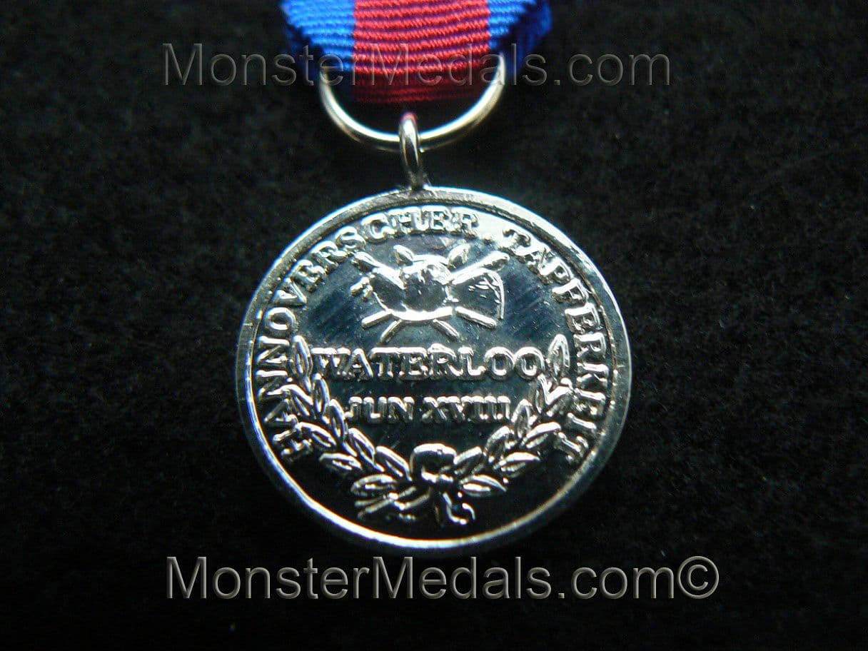 MINIATURE HANOVARIAN WATERLOO MEDAL 1815