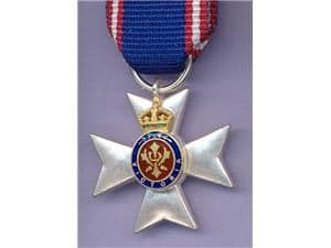MINIATURE ROYAL VICTORIAN ORDER MVO STERLING SILVER