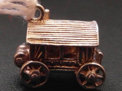 490E VINTAGE STERLING SILVER GYPSY VAN CHARM/PENDANT