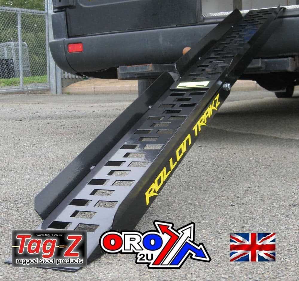 New Tag-Z Steel Folding Ramp Black Fold Out Paddock Ramp With Sides ...