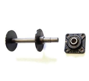 Spindle Discs & Bearing type Idler end to suit 4" 9swg round tube