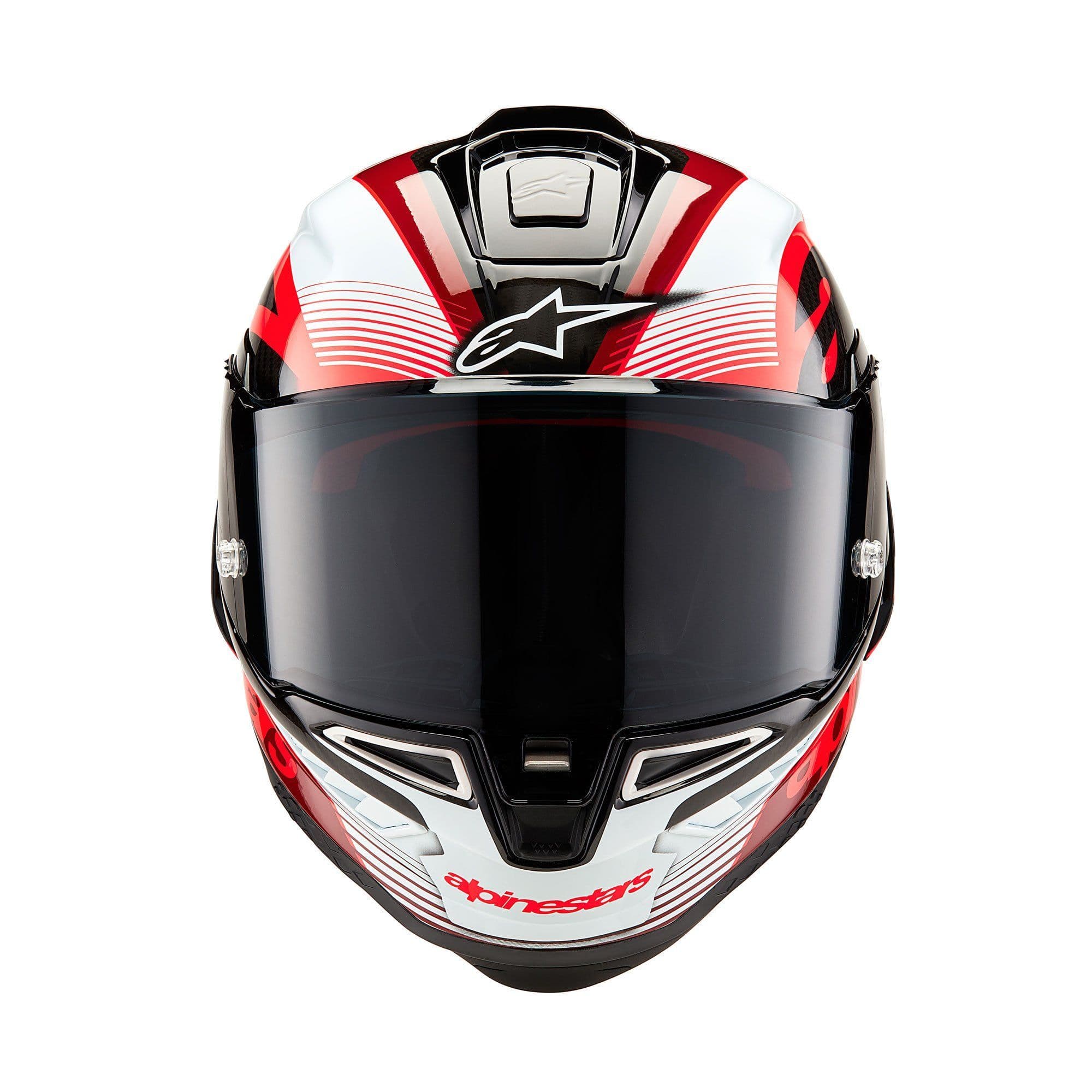 Alpinestars Supertech R10 Helmet Team Black Carbon Red/White Gloss
