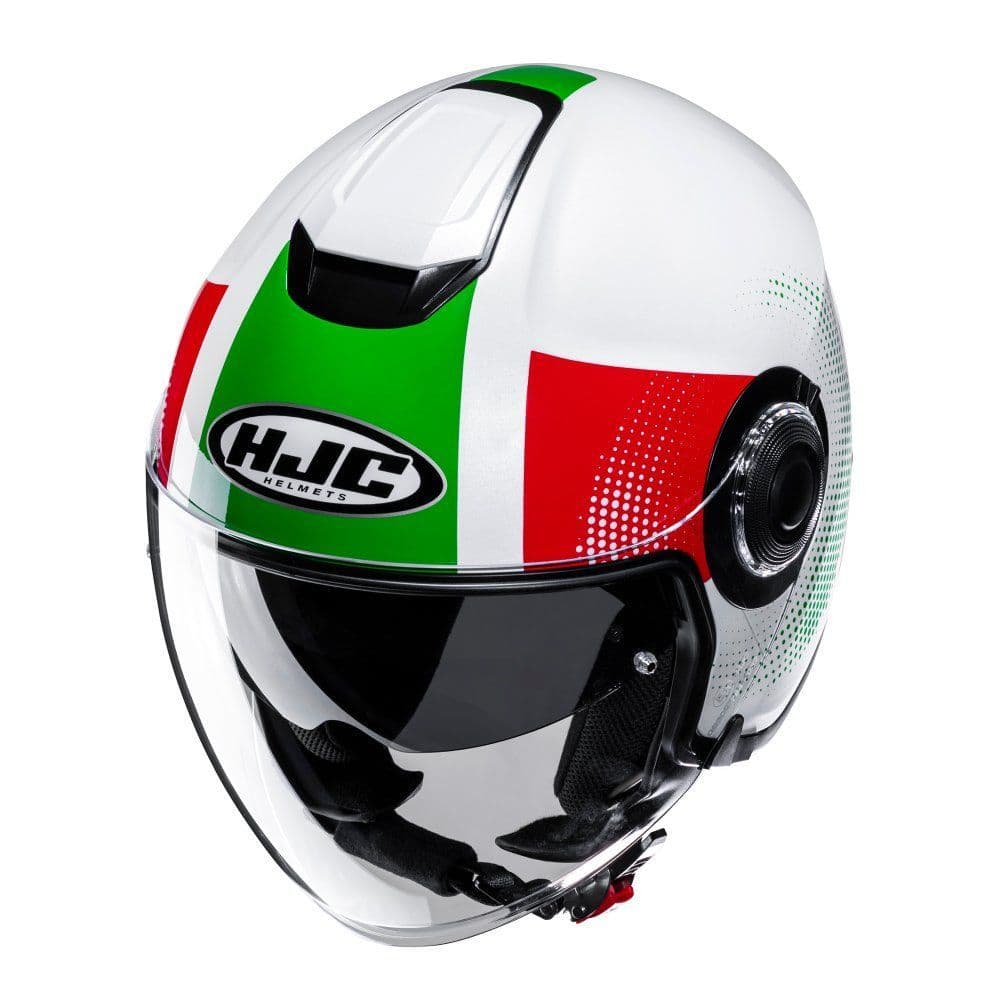 HJC i40N Openface Pyle Green/White/Red