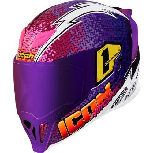 Icon Airflite Helmet Quarterflash incl RST Purple visor