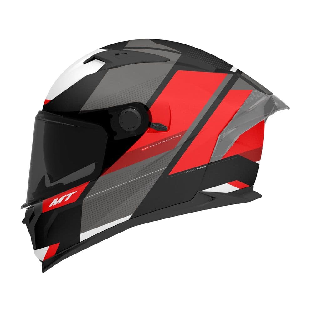MT Braker SV Fullface Helmet Chento Matt Black/Red