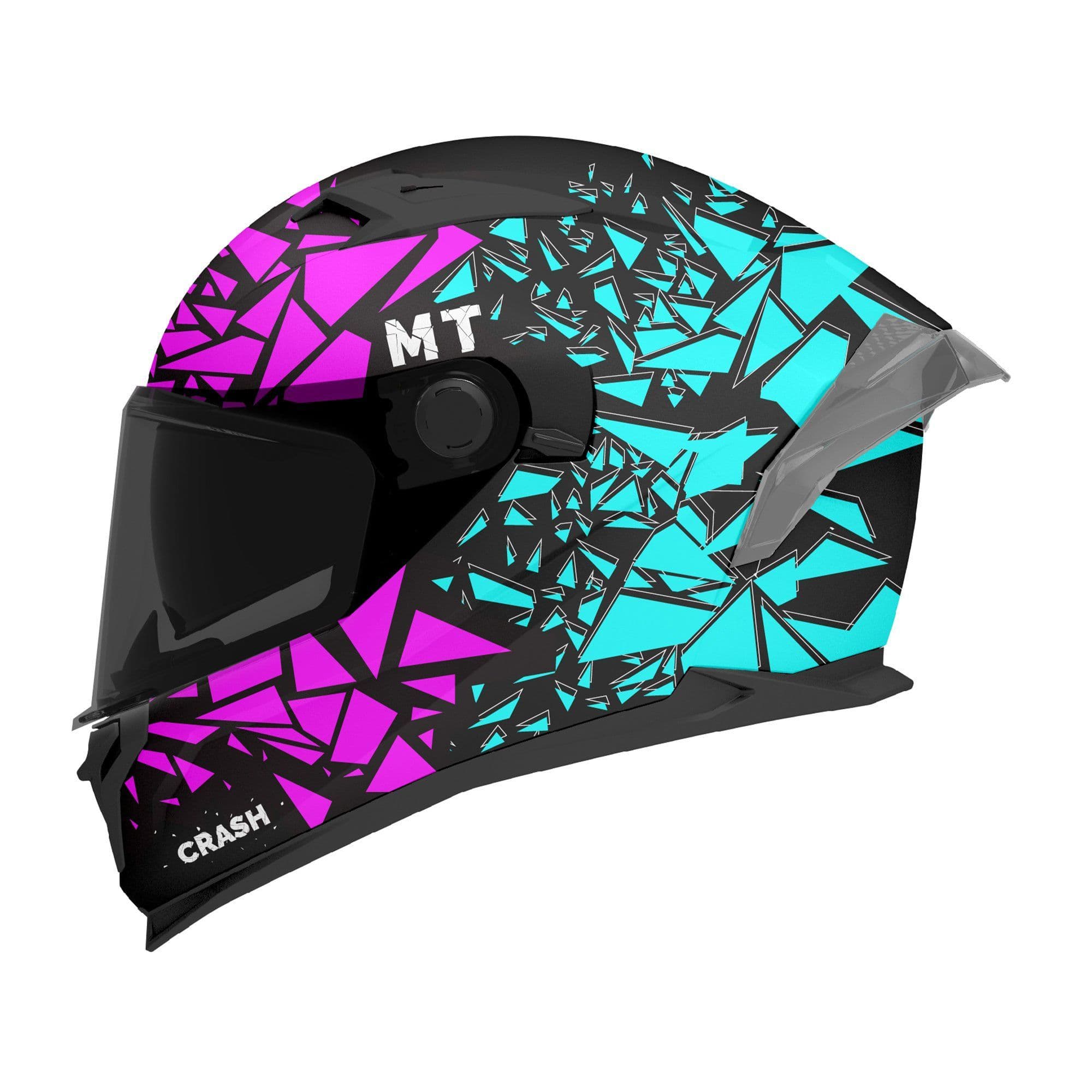 MT Braker SV Fullface Helmet Crash Matt Black/Purple/Blue