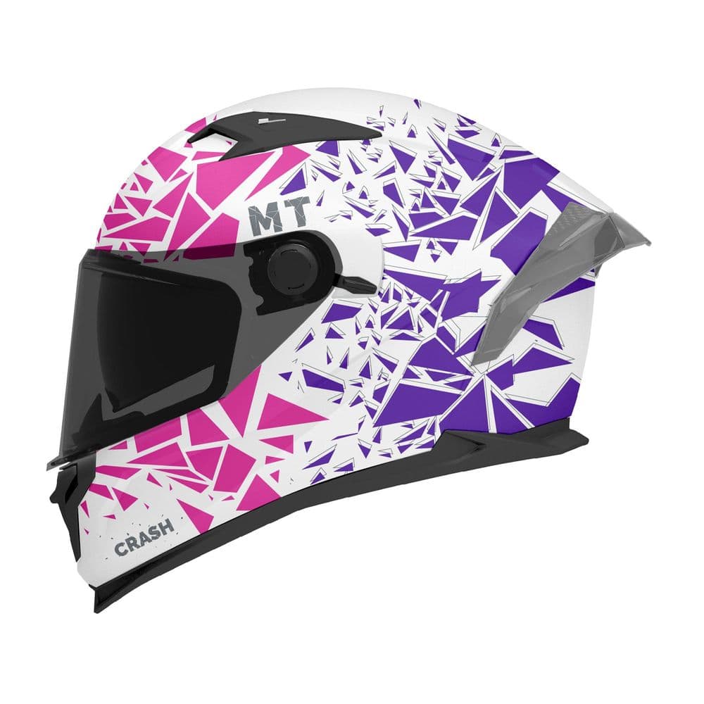 MT Braker SV Fullface Helmet Crash Matt White/Pink/Purple