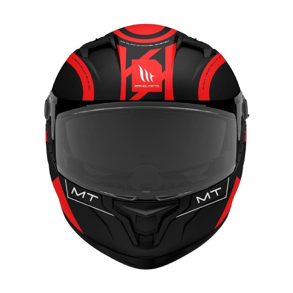 MT Braker SV Fullface Helmet Inox Matt Black/Red