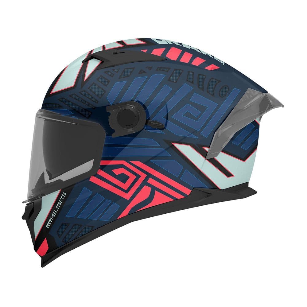 MT Braker SV Fullface Helmet Zebra Matt Black/Blue