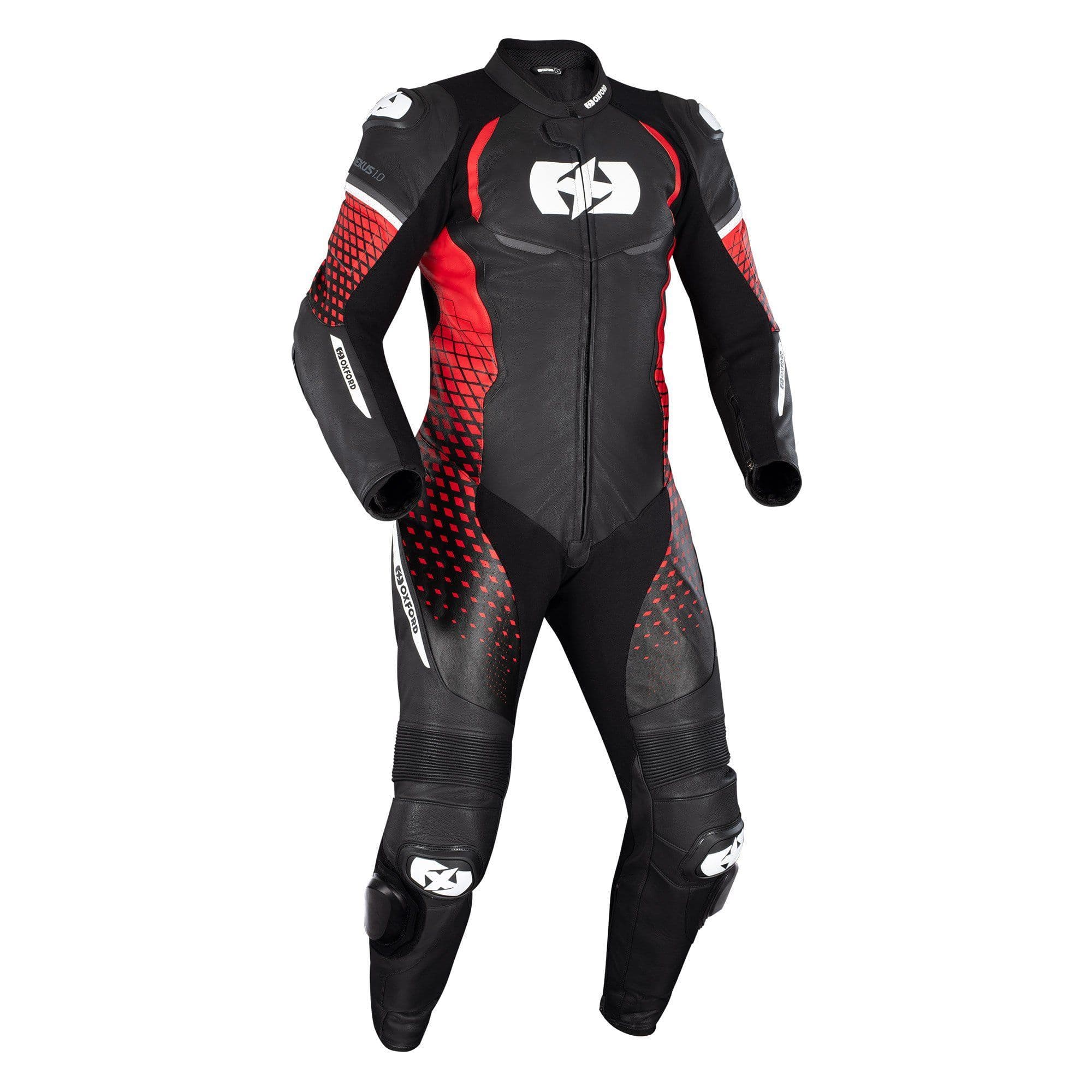 Oxford Nexus 1 0 Leather Suit Black/Red