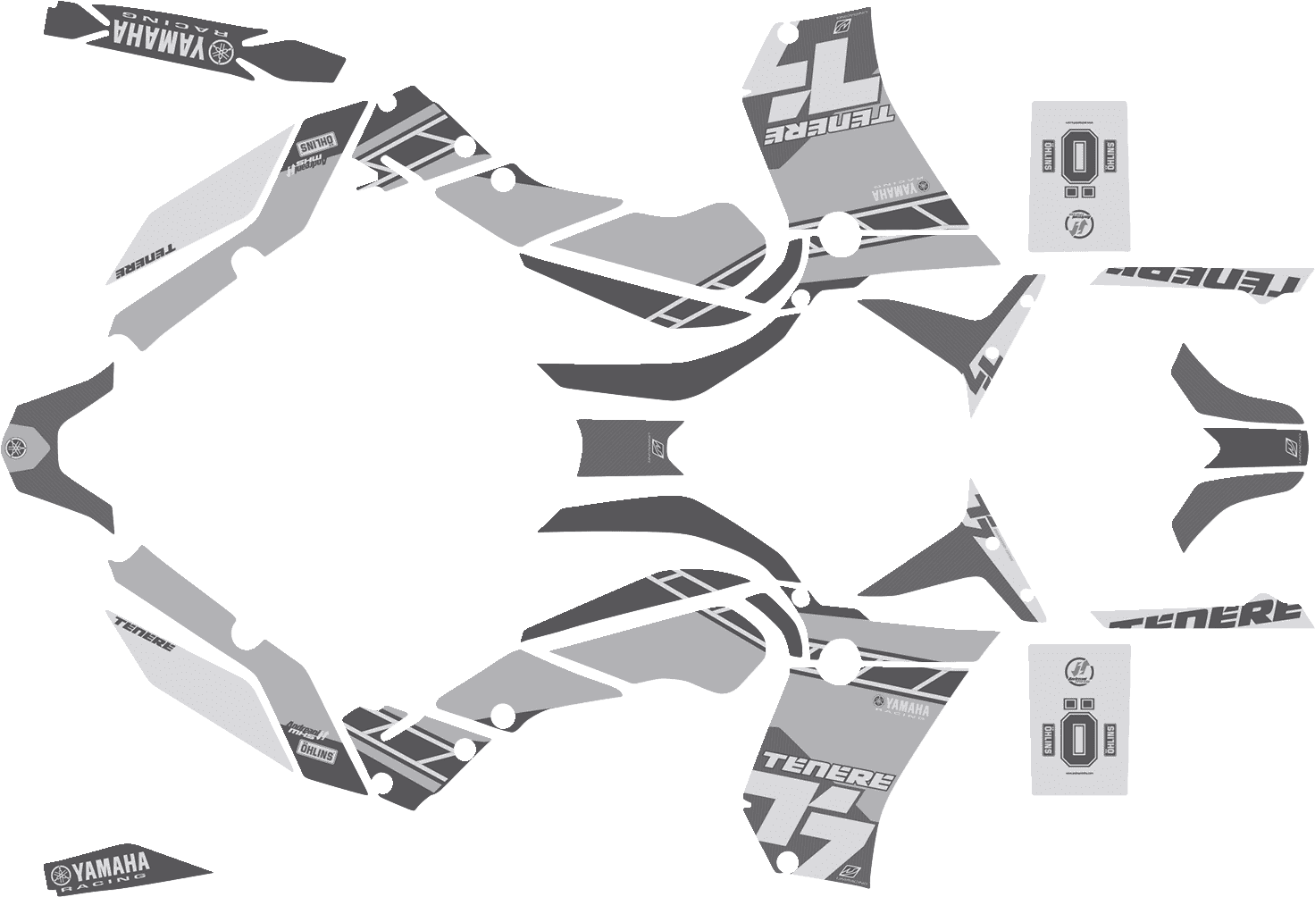Uniracing Decal Kit Yamaha Tenere 700 60th 19-23
