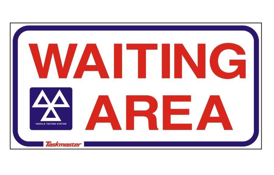 1b - MOT Waiting Area sign
