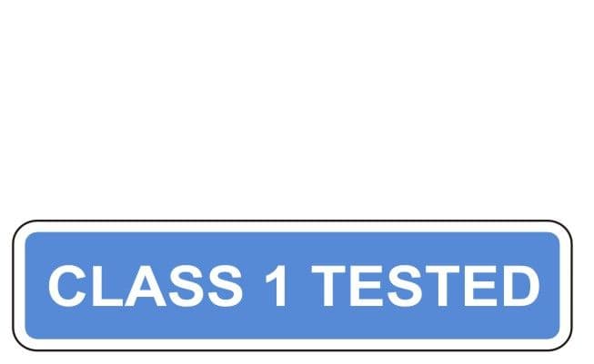 1j - MOT Class 1 Tested sign