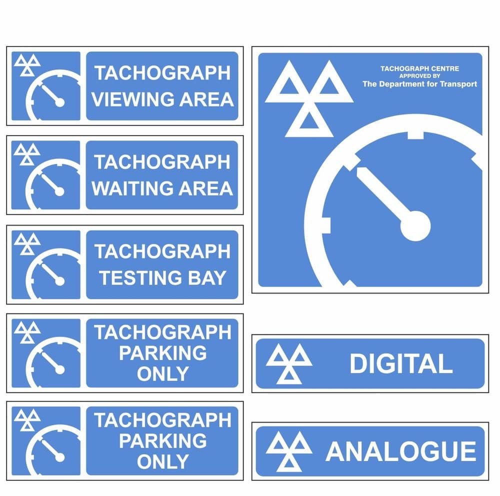 1pp - Tachograph Centre 8 Signs Pack v2
