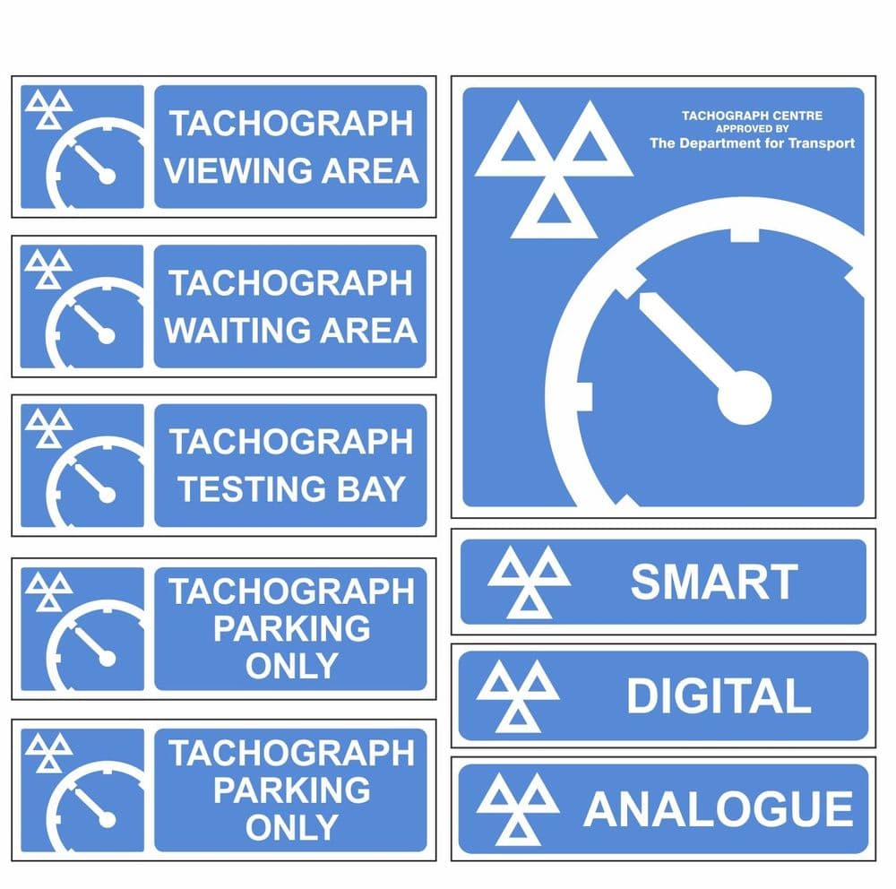 1qq - Tachograph Centre 9 Signs Pack v2