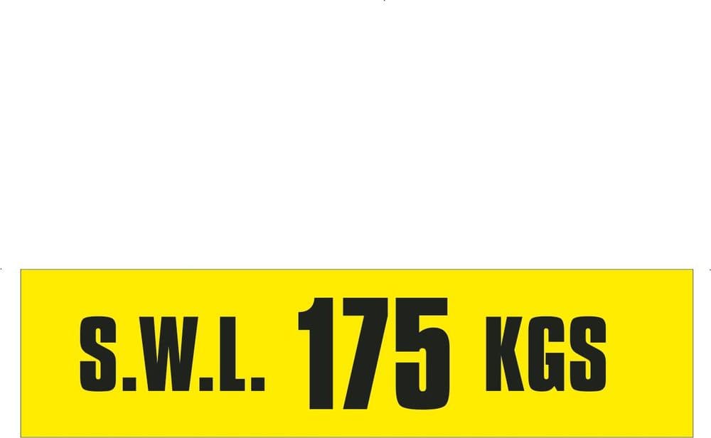 1t - SWL 175 KGS H label