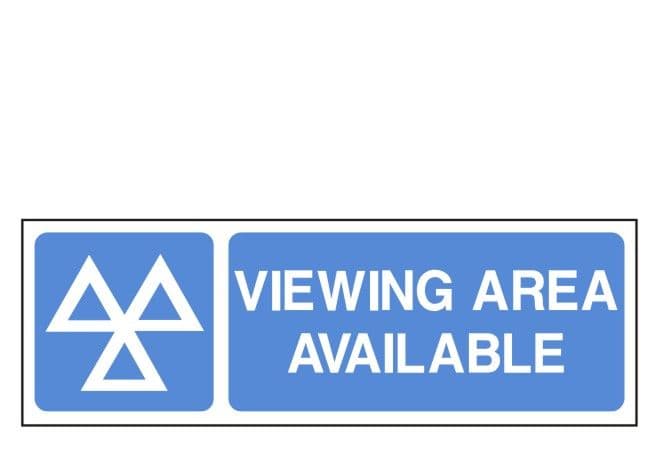 1v - MOT Viewing Area Available sign