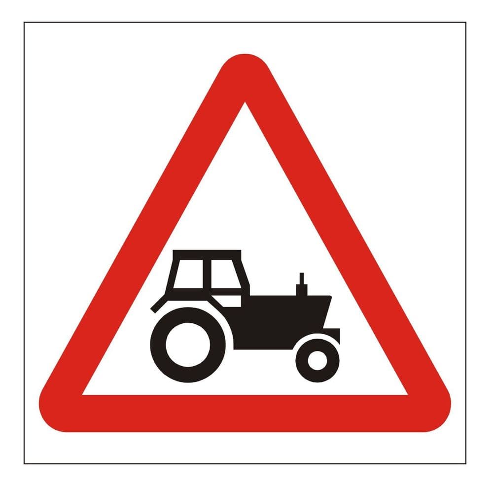 1w - Tractors On Road sign