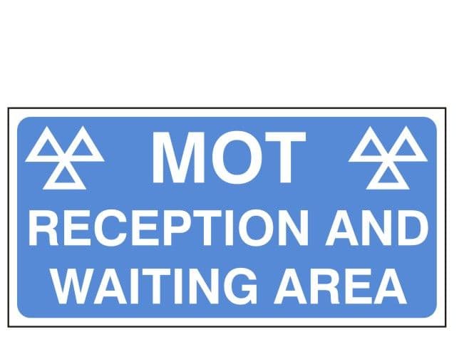 2b - MOT Reception & Waiting Area sign