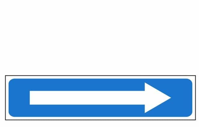 2r - H/duty Directional Arrow Right sign