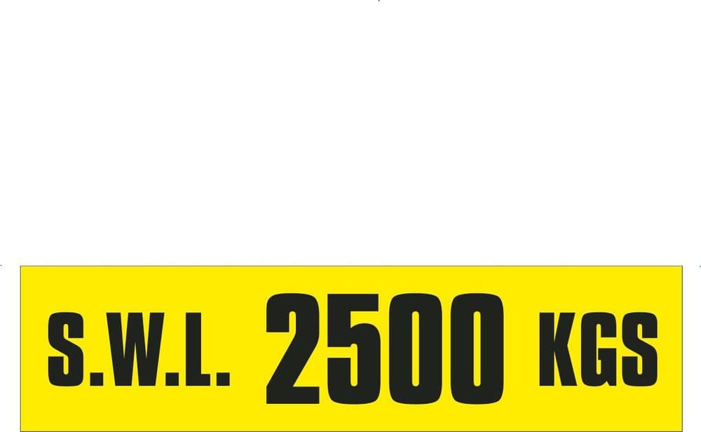 3f - SWL 2500 KGS H label