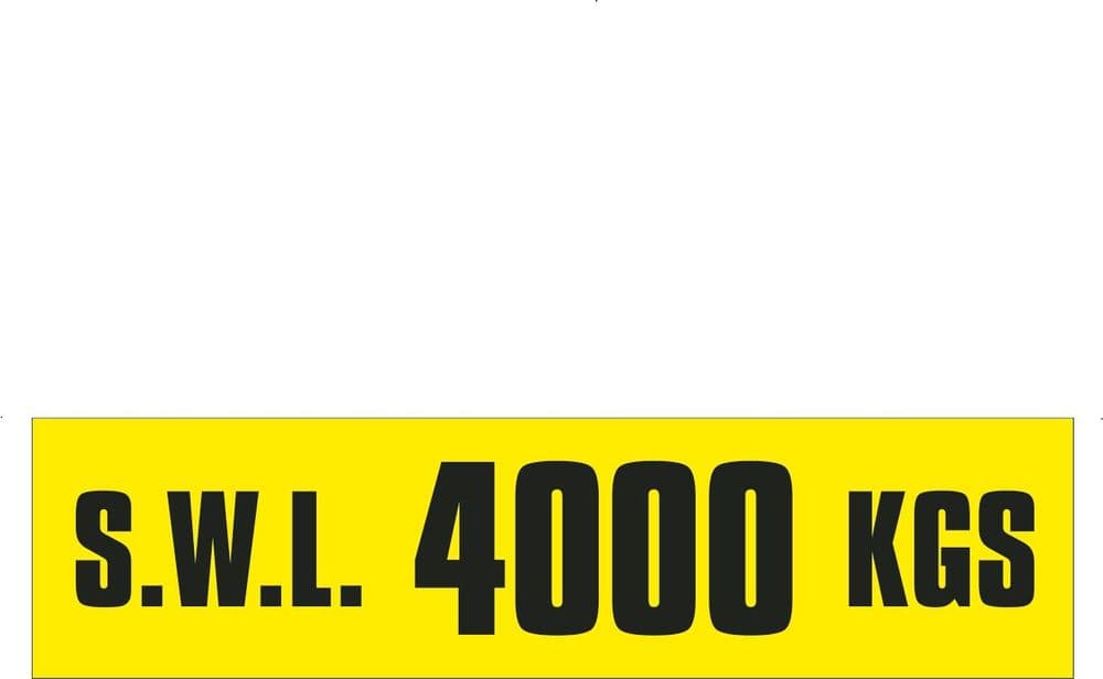 3k - SWL 4000 KGS H label