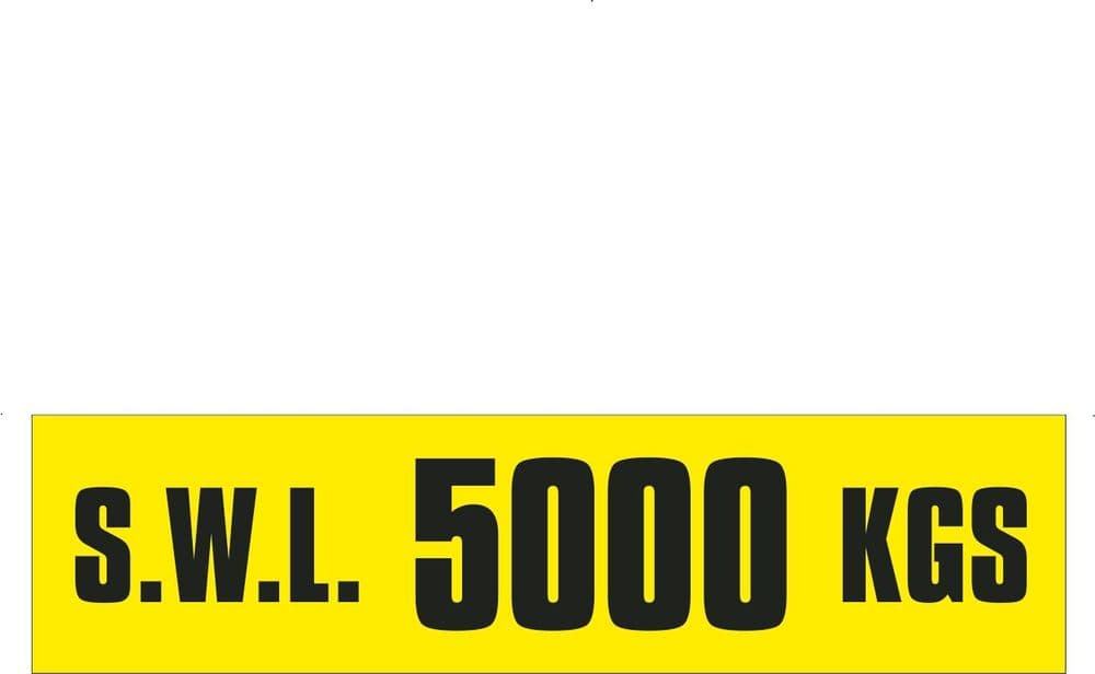 3m - SWL 5000 KGS H label
