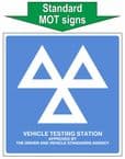 All types of VOSA MoT signs for MoT test Centres