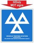 All types of VOSA MoT signs for MoT test Centres