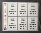 All types of VOSA MoT signs for MoT test Centres