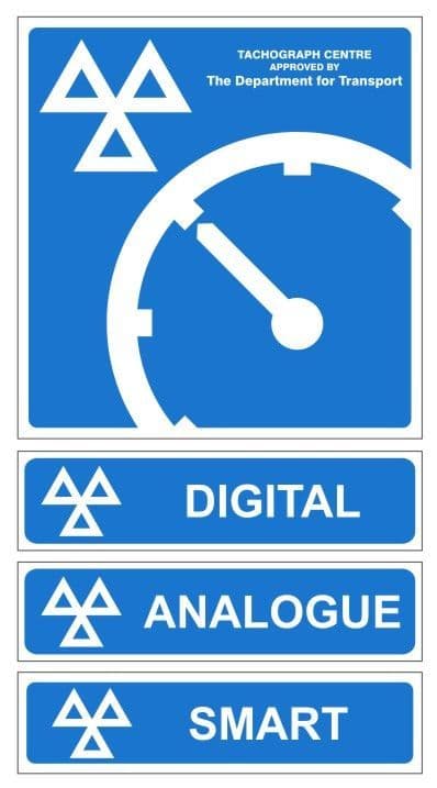 All types of VOSA MoT signs for MoT test Centres