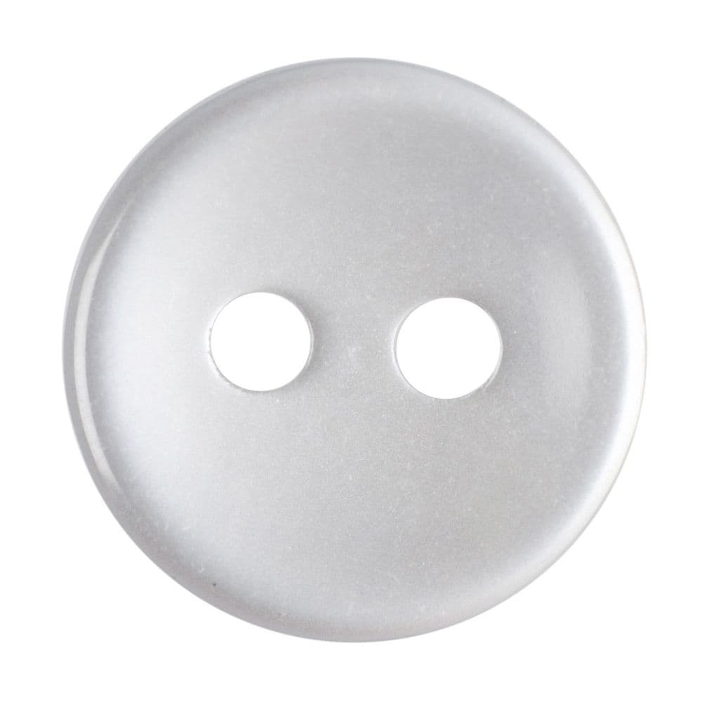 2 Hole Shirt Button - 08mm - Pearl White LD36 7