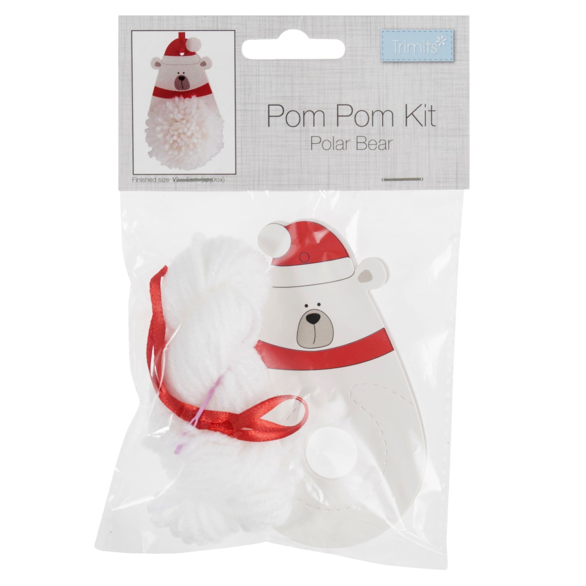 Christmas Polar Bear Pom Pom Kit