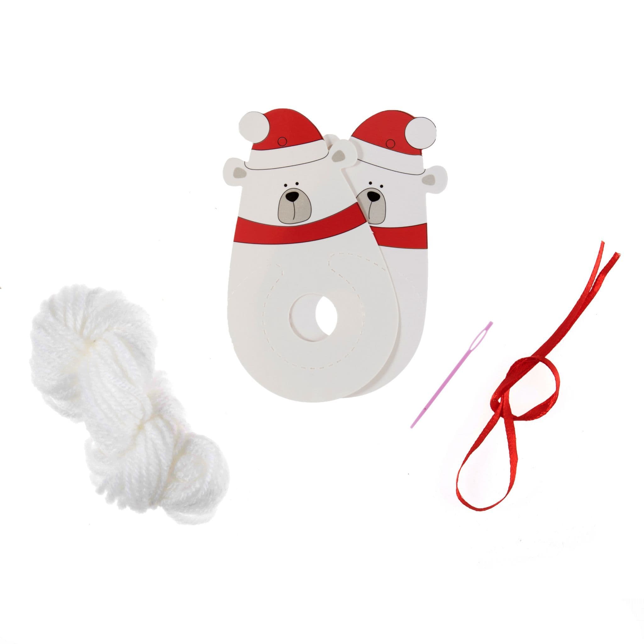 Christmas Polar Bear Pom Pom Kit