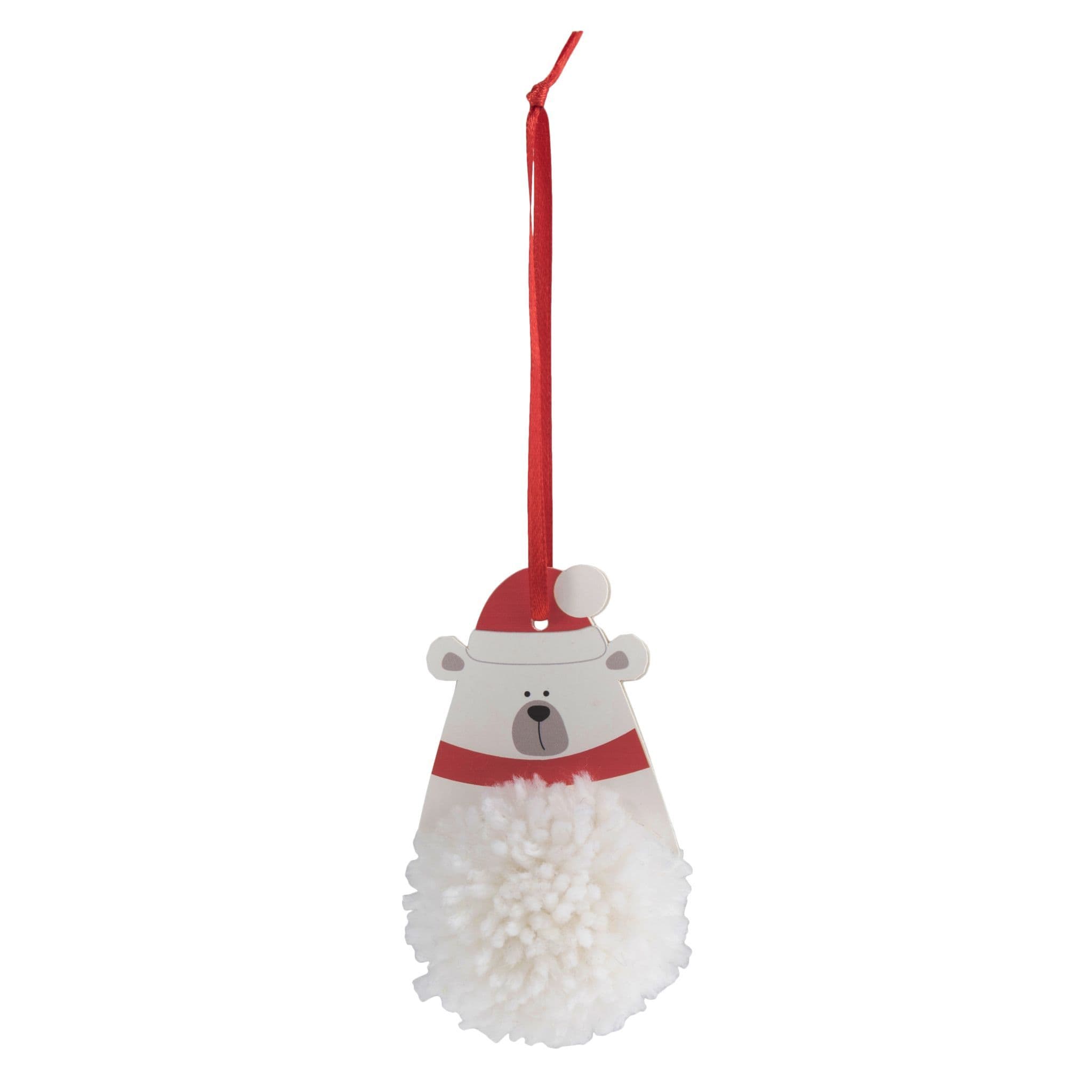 Christmas Polar Bear Pom Pom Kit
