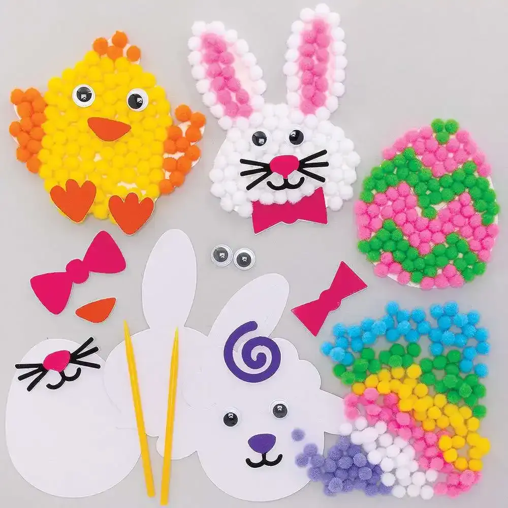 Easter Pom Pom Art Kits Pack of 5