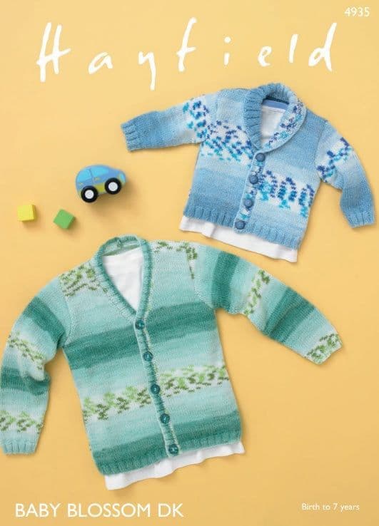Hayfield Babies/Boys Cardigans Knitting Pattern in Blossom DK - 4935 ...