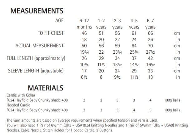 Hayfield Babies/Childrens Cardigans Knitting Pattern in Baby Chunky 4409P PDF DOWNLOAD