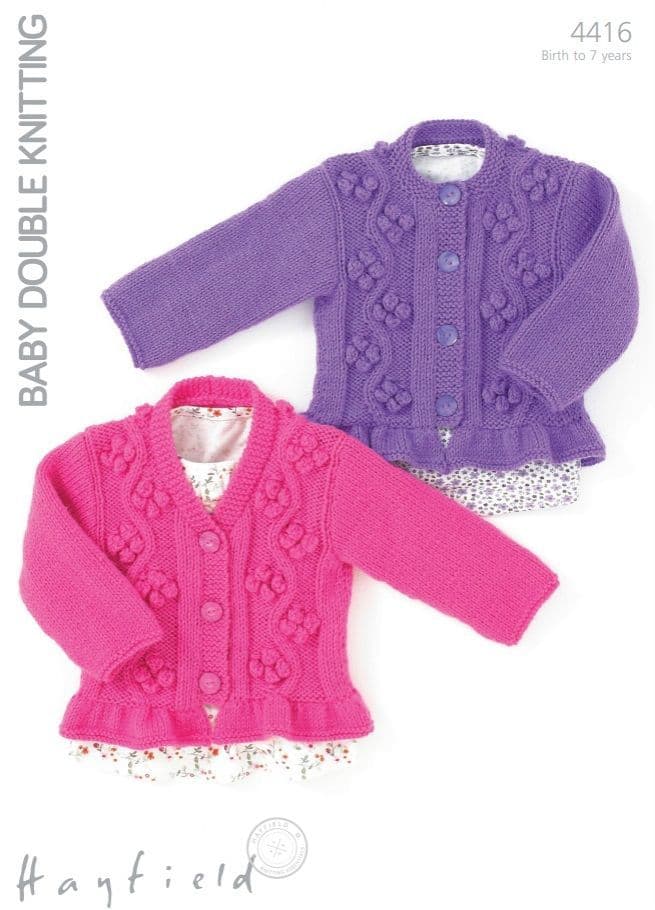 Hayfield Babies/Girls Cardigans Knitting Pattern in Baby DK 4416P PDF ...